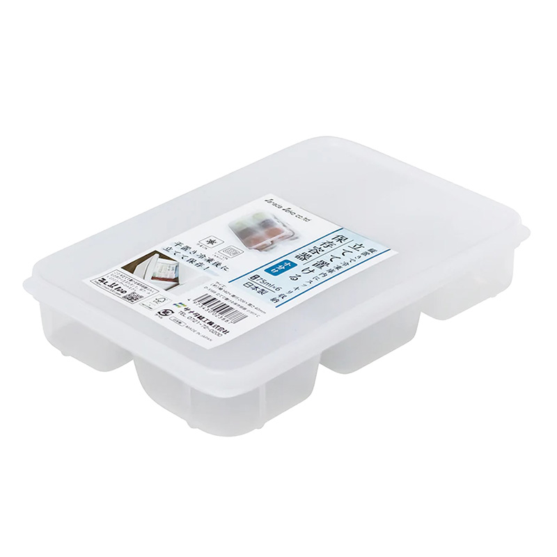 Hộp nhựa đựng thực phẩm Sanada chia ngăn 75mlx6 (Có thể đặt đứng)