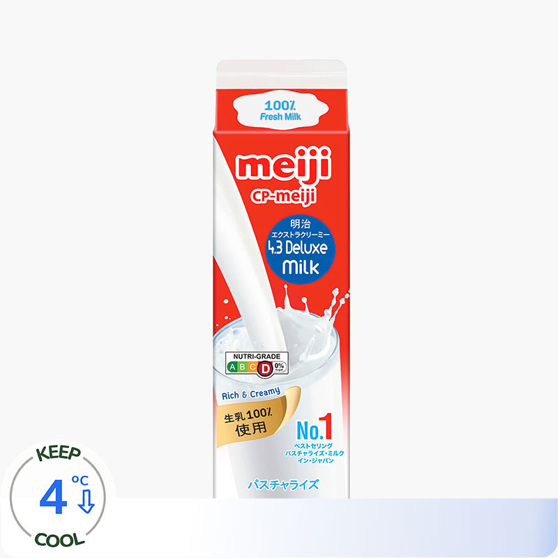 Sữa tươi thanh trùng nguyên chất Meiji 4.3 deluxe 946ml (Vị béo đậm đà)