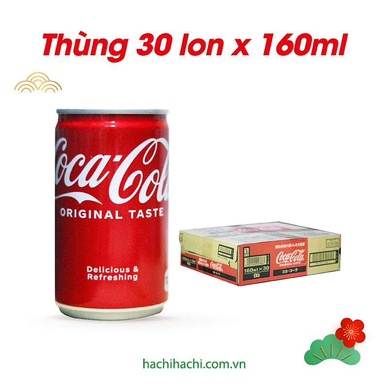 Combo 1 thùng 30 lon Nước ngọt Coca Cola Nhật Bản 160ml